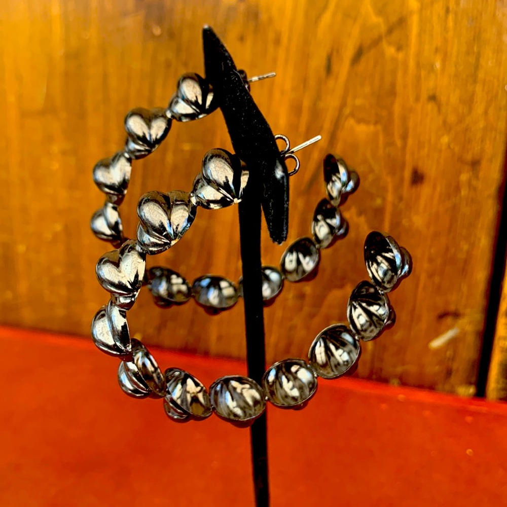 Laura Vogel Vintage Hoop Earrings - Gem